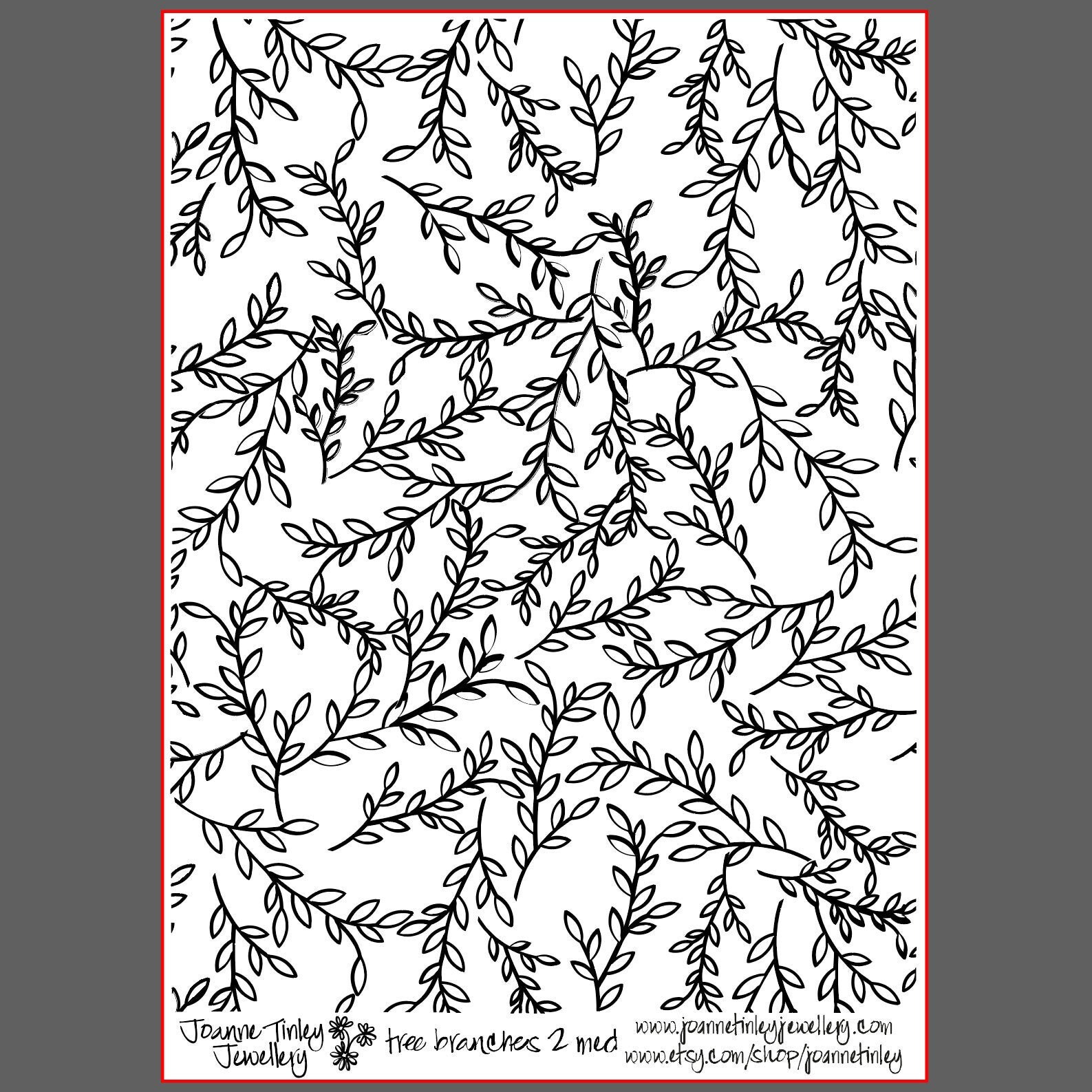 Tree Branches 2 medium laser engraved texture sheet pattern | Etsy