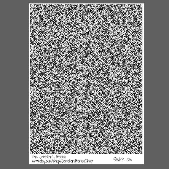 Swirls Small Laser Engraved Texture Sheet Pattern for - Etsy