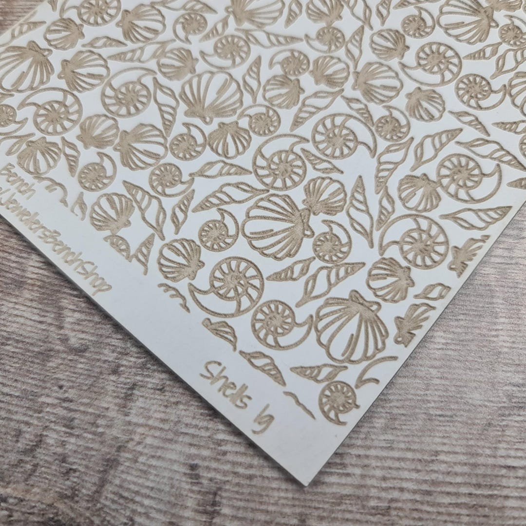 Shells Large - Laser Engraved Texture Sheet Pattern for Rolling Mill - Etsy