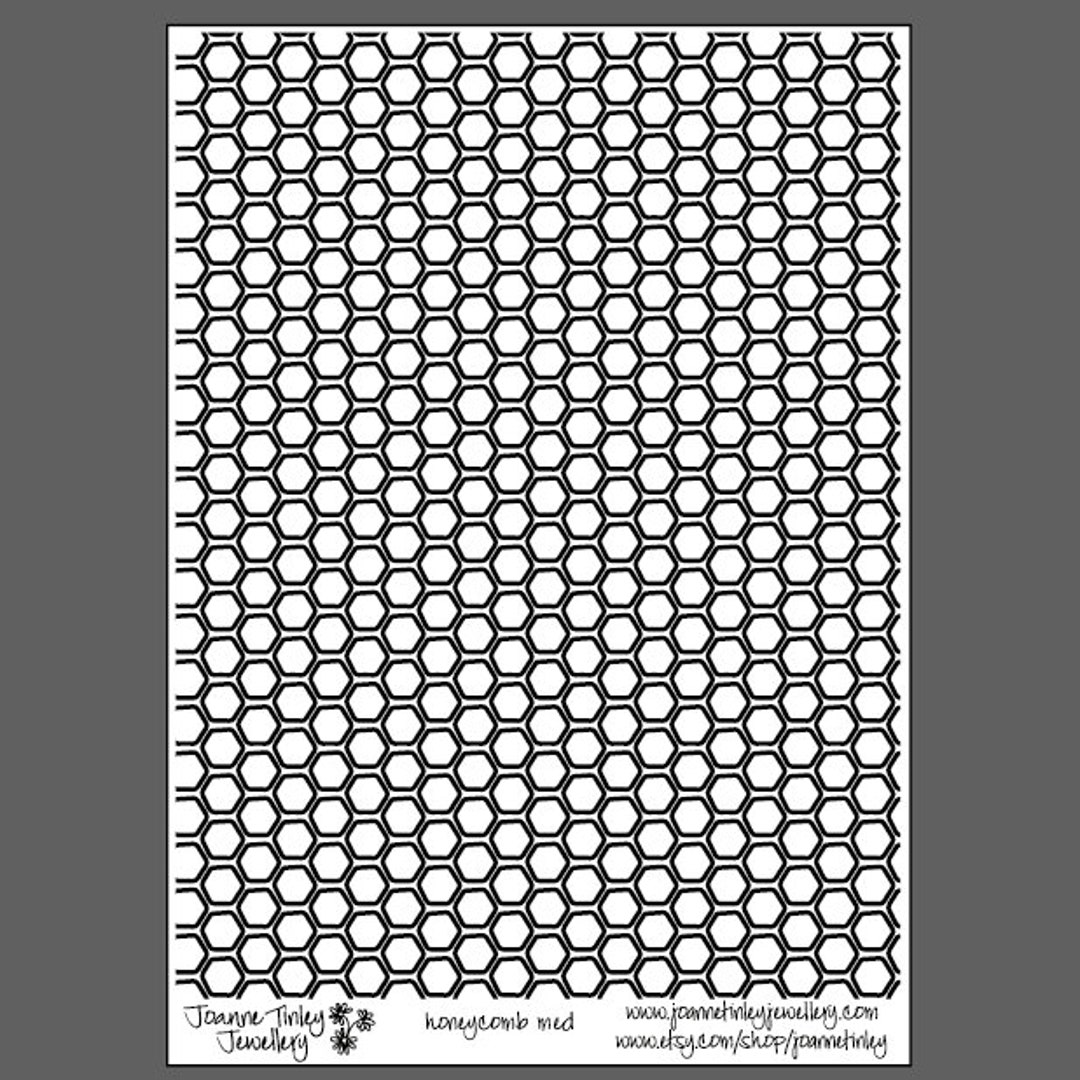 Honeycomb Medium - Laser Engraved Texture Sheet Pattern for Rolling ...