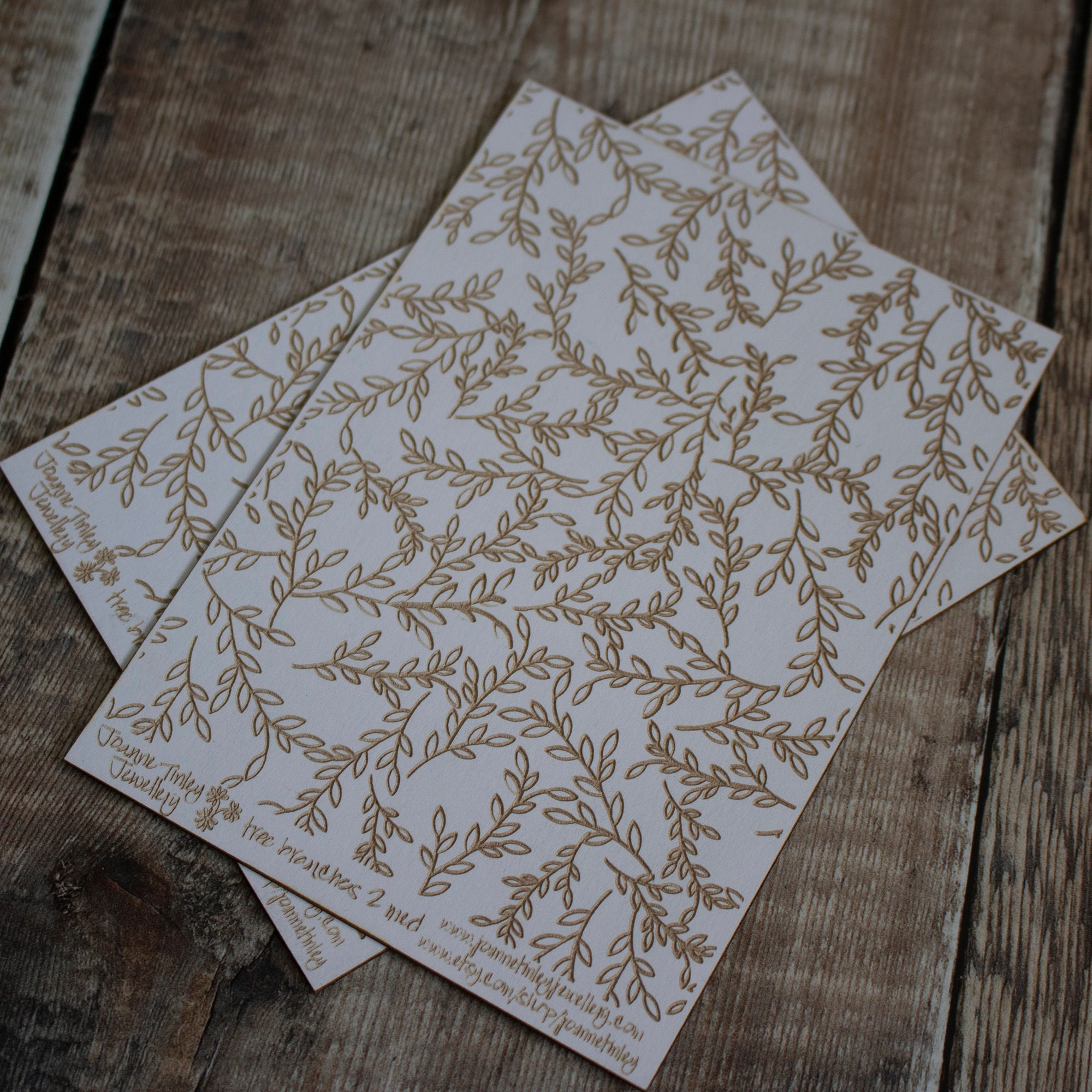 Tree Branches 2 medium laser engraved texture sheet pattern | Etsy