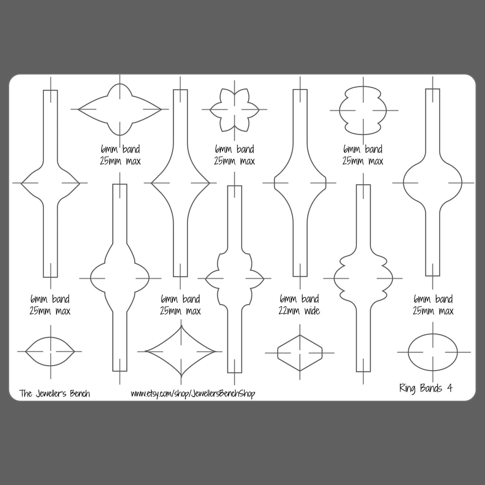 Ring Bands 4 Stencil for Jewellery Making - Etsy