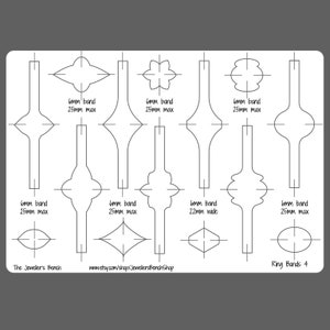 Ring Bands 4 Stencil for Jewellery Making - Etsy