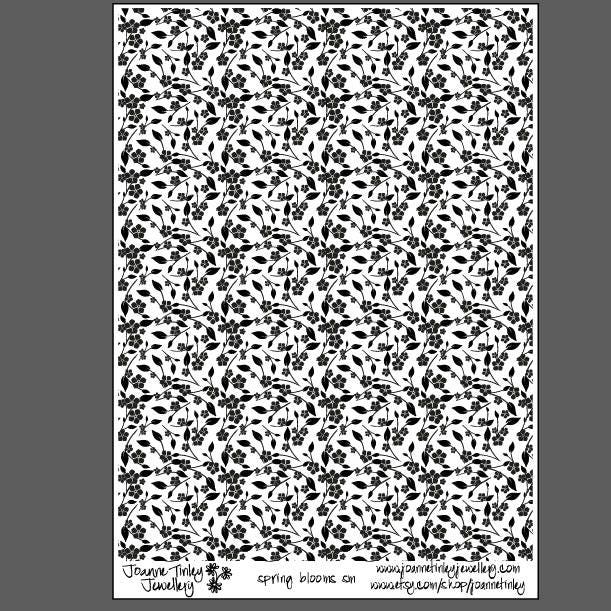 Spring Blooms Small - Laser Engraved Texture Sheet Pattern for Rolling ...