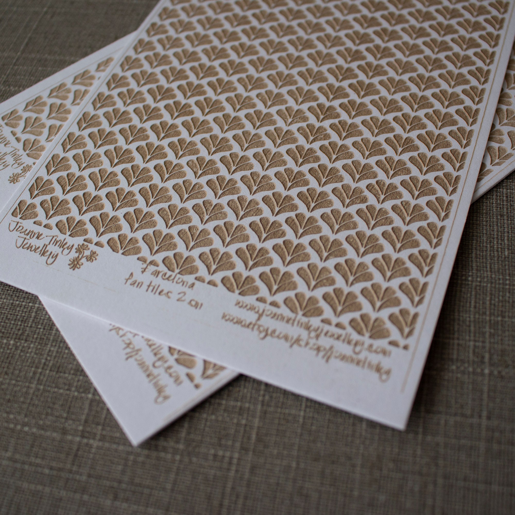 Barcelona Fan Tiles 2 small laser engraved texture sheet | Etsy