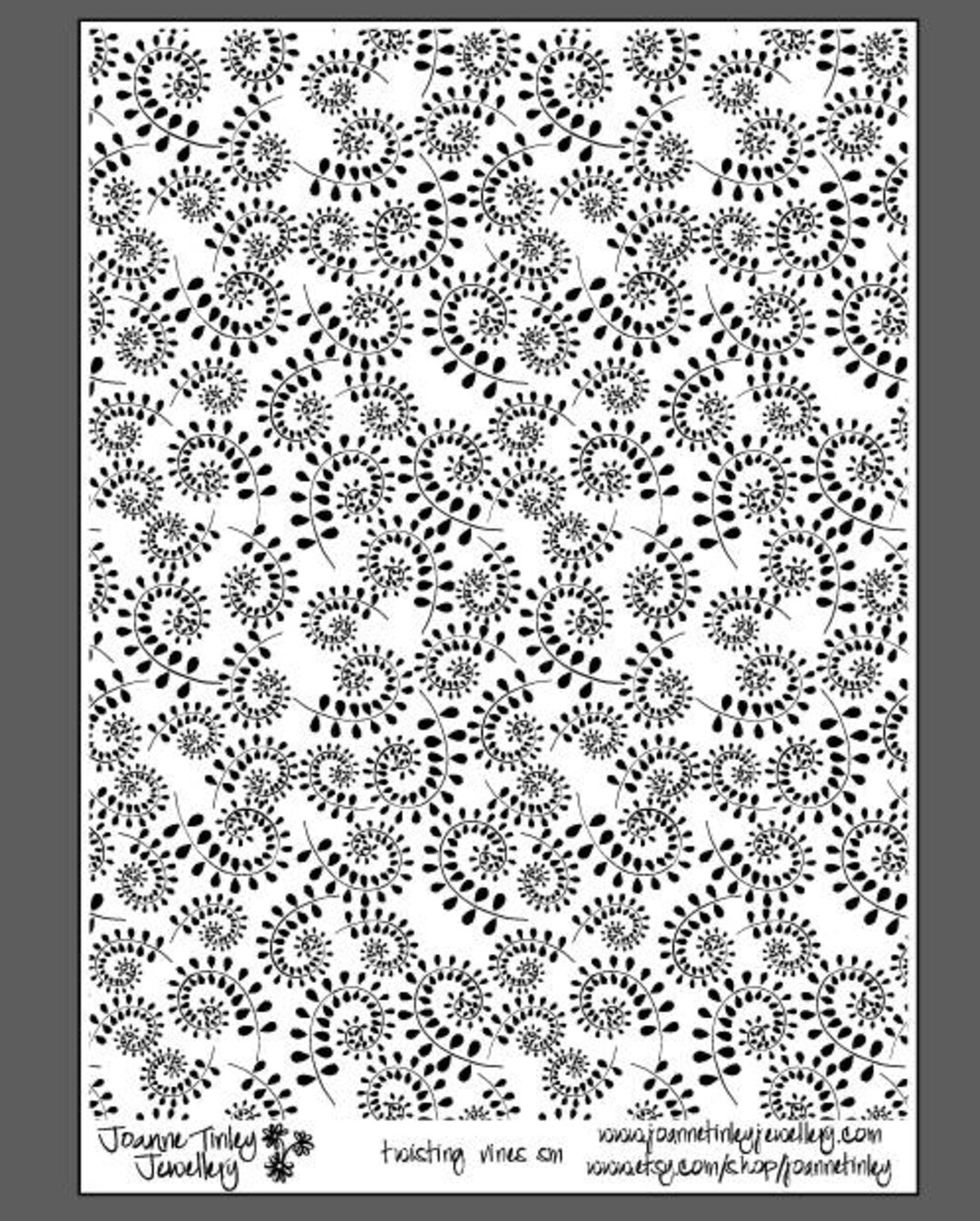 Twisting Vines Sm - Laser Engraved Texture Sheet Pattern for Rolling ...