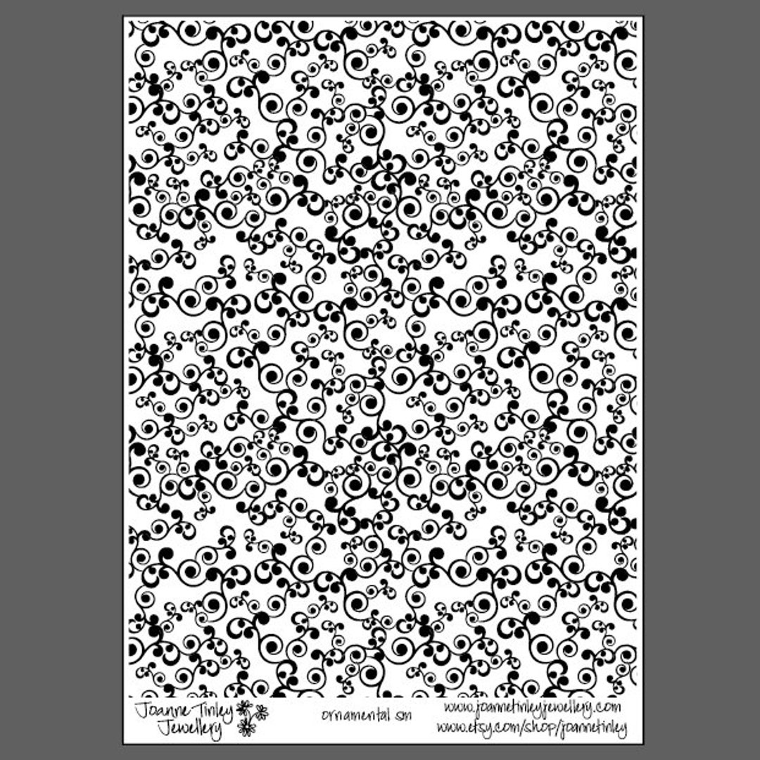 Ornamental Small - Laser Engraved Texture Sheet Pattern for Rolling ...