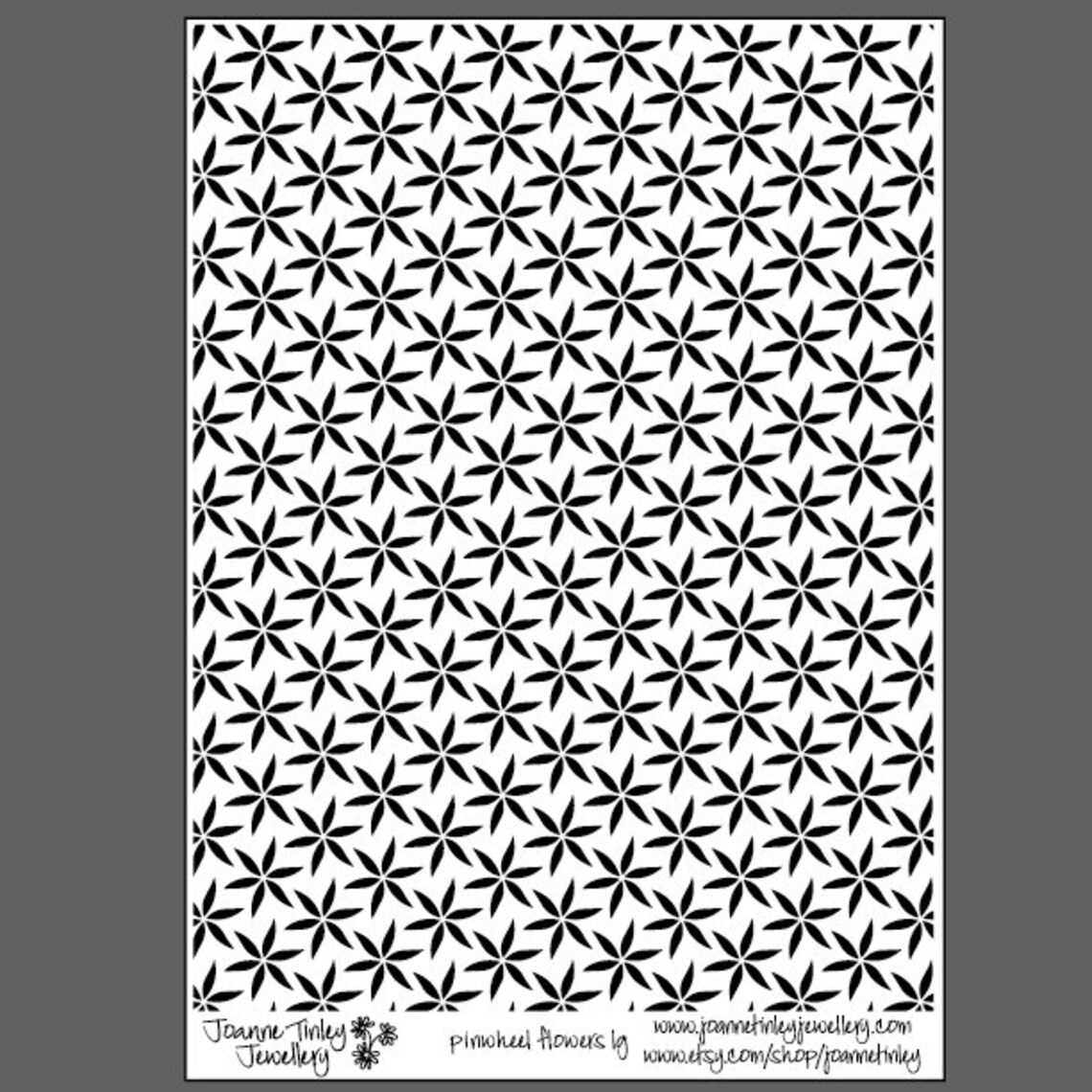 Pinwheel Flowers Large Laser Engraved Texture Sheet Pattern | Etsy
