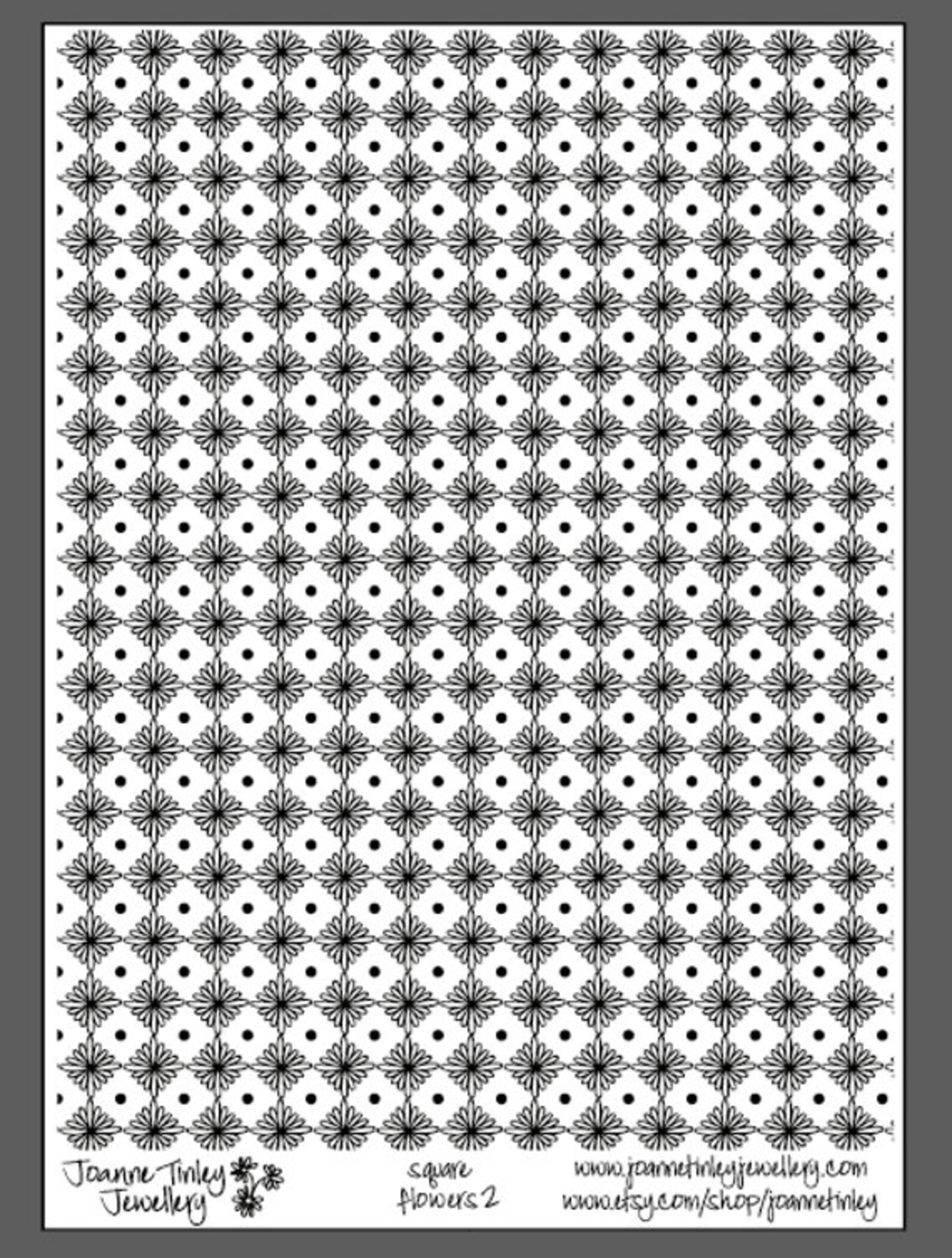 Square Flowers 2 Laser Engraved Texture Sheet Pattern for | Etsy