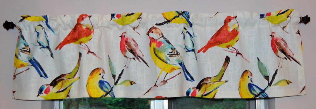 Kitchen Valance . Bird Valance . Richloom Birdwatcher Summer . Bird ...