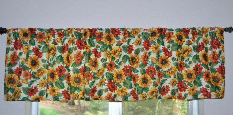 Sunflower Valance . Floral Kitchen Valance . Autumn Fall - Etsy
