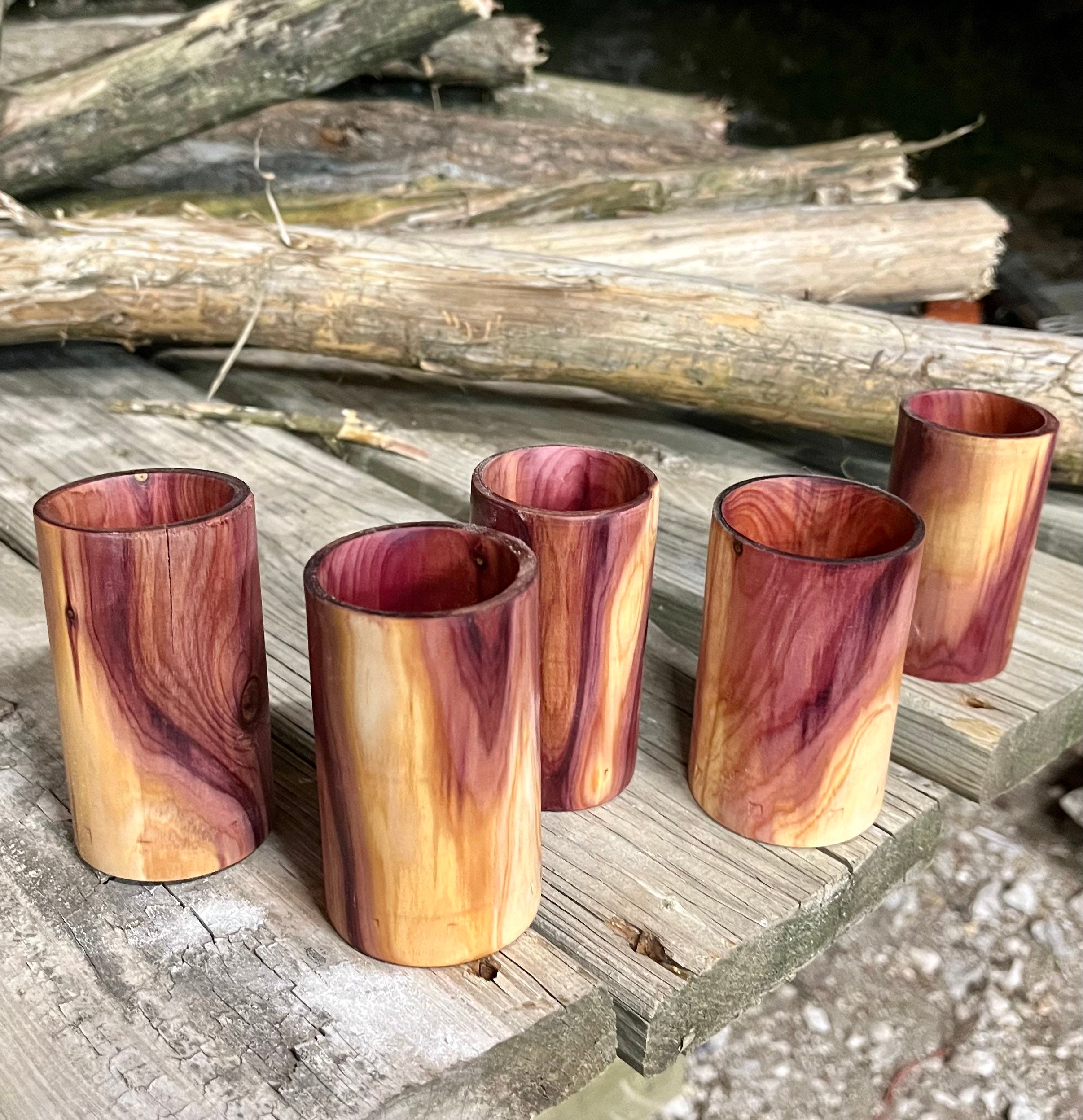 Western Red Cedar Heavy Shot Glasses - Etsy