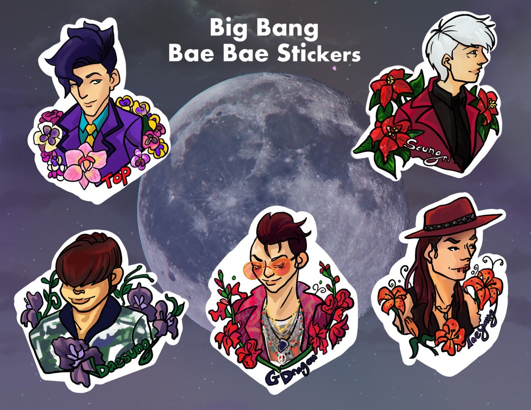Big Bang Sticker Set Kpop Korean Music Boy Band Musician Sticker Pop ...