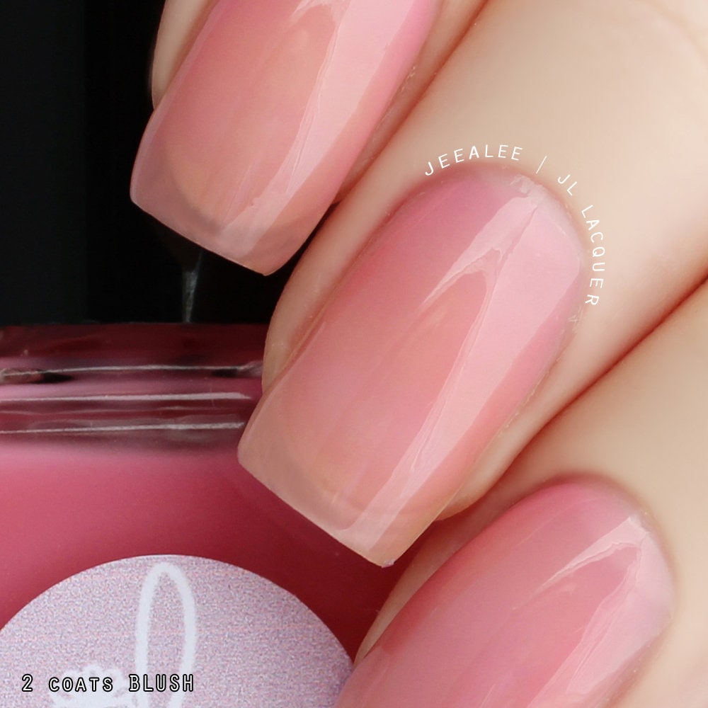 Blush Soft Pink Jelly Sheer Nail Polish Handmade Nail Etsy