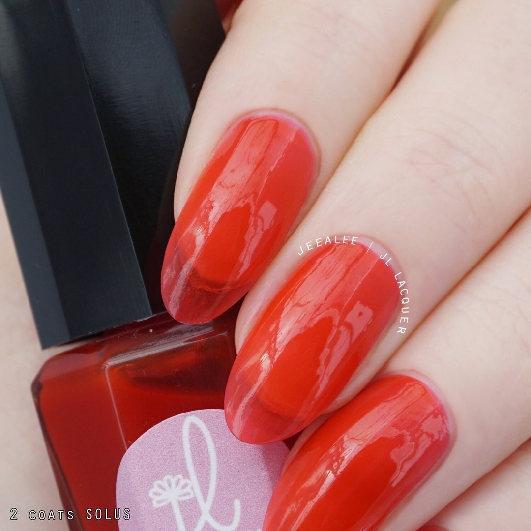 Solus: Tomato Red Jelly Nail Polish Syrup Nails Vegan 10-free Indie ...