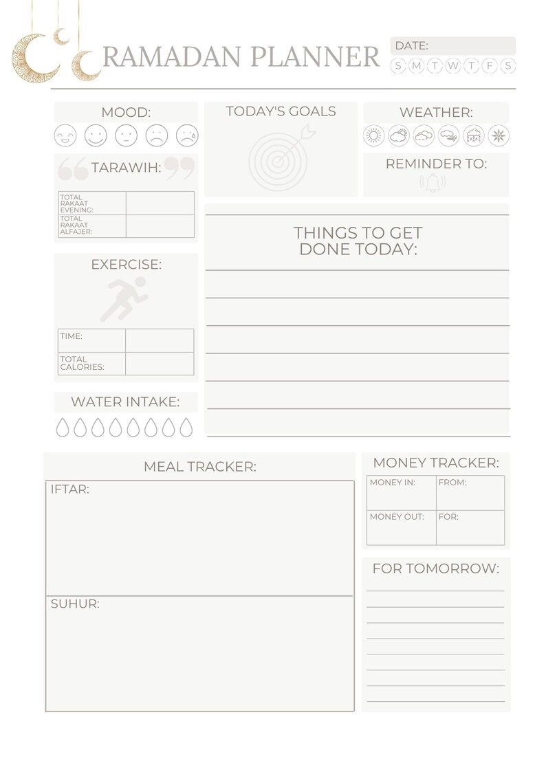 Printable Ramadan Planner | 30-day Islamic Journal | Daily Ramadan ...