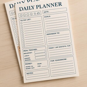 Minimalist Daily Planner Printable | A4 Letter PDF | To-do List | Daily ...