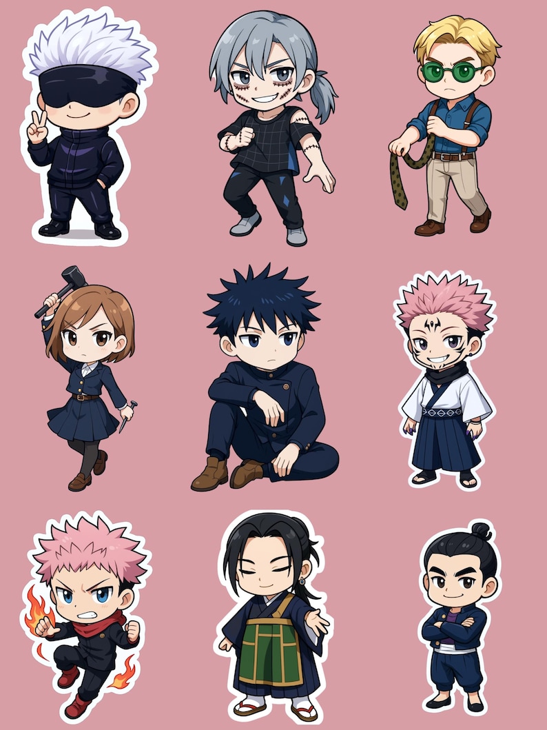 JJK Stickers | PNG Digital Download - Etsy