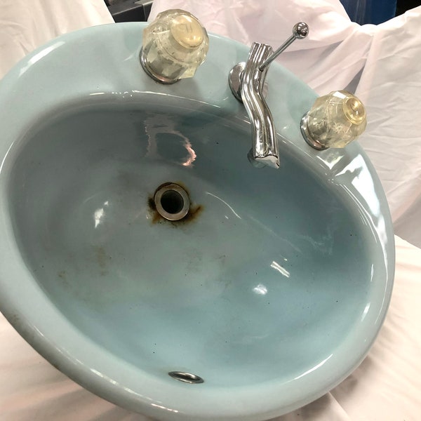 Blue Bathroom Sink - Etsy