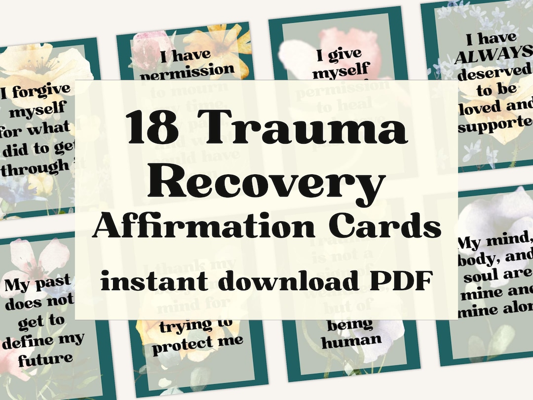 Trauma Recovery Affirmations, Mental Health Affirmation Cards ...