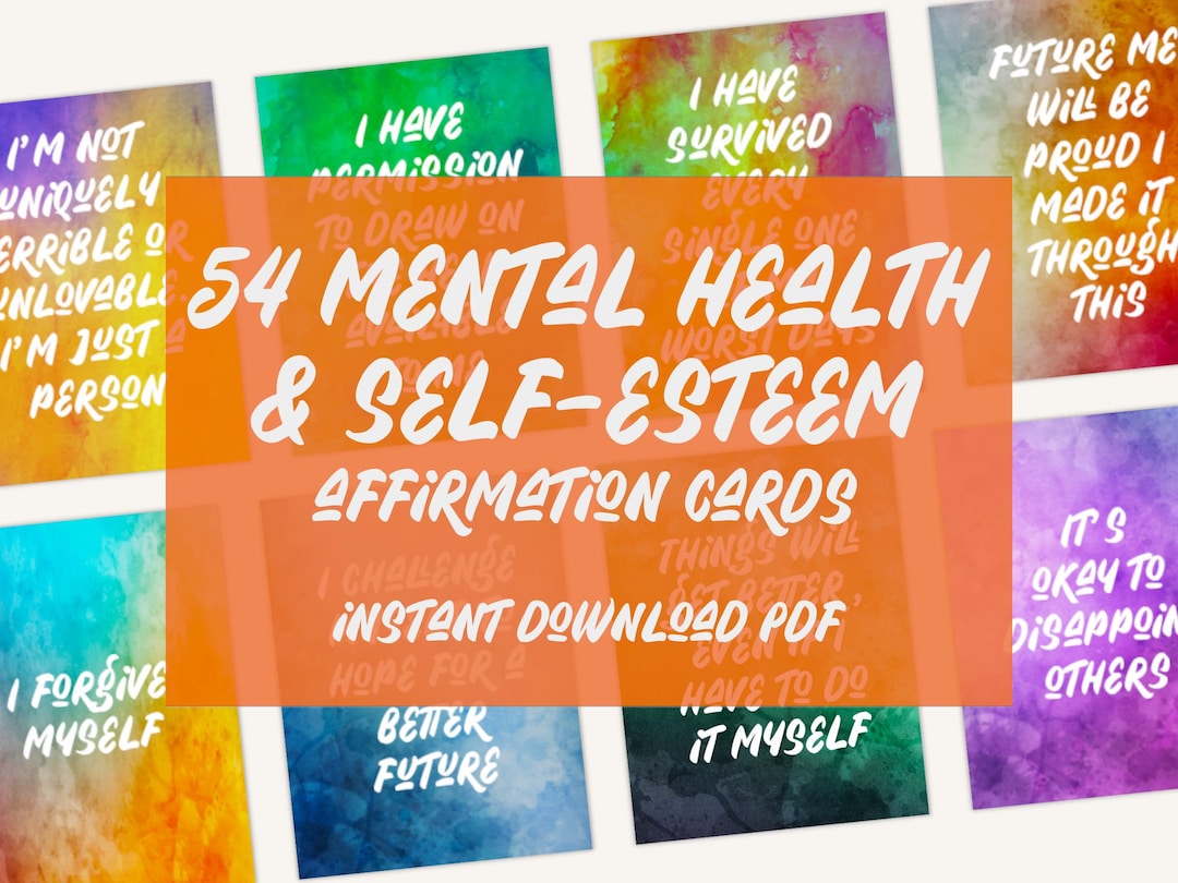 Mental Health Affirmation Cards, Self-esteem Affirmation Deck ...