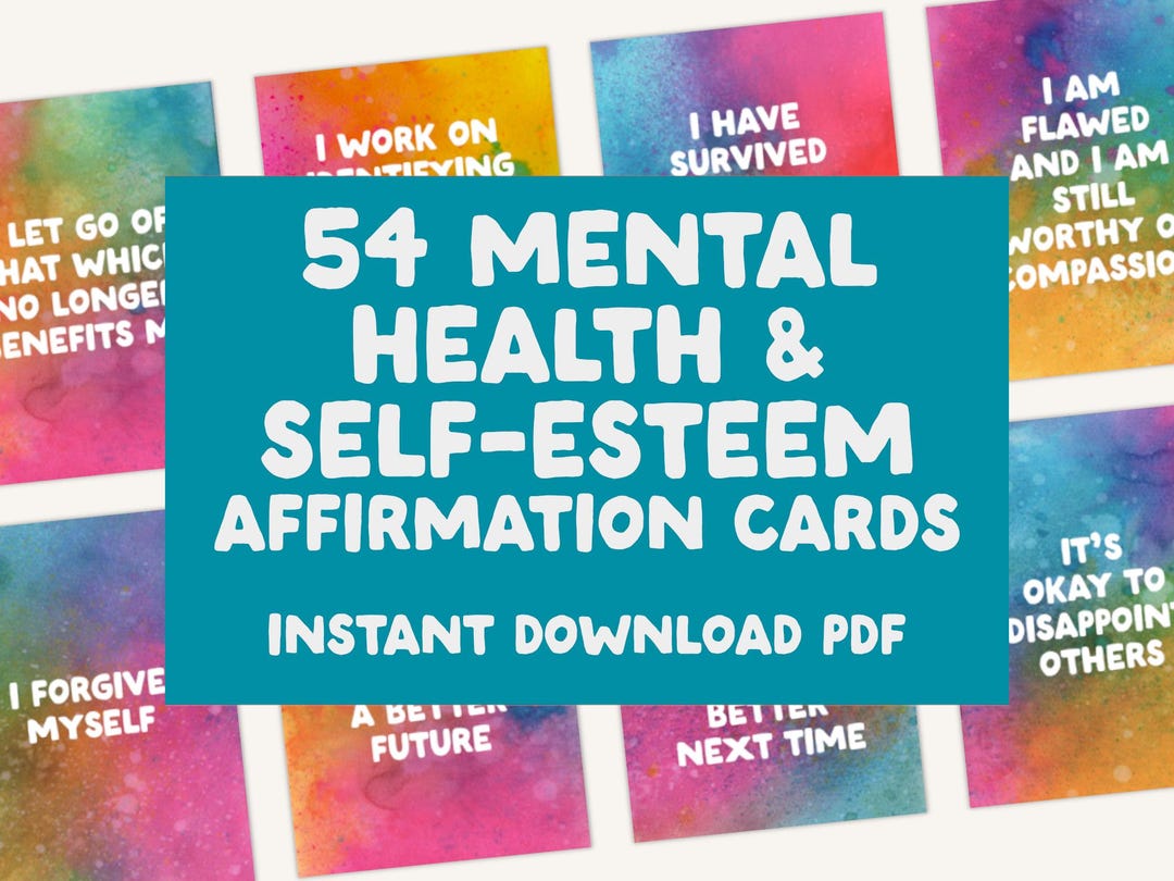 Mental Health Affirmation Cards, Self-esteem Affirmation Deck ...