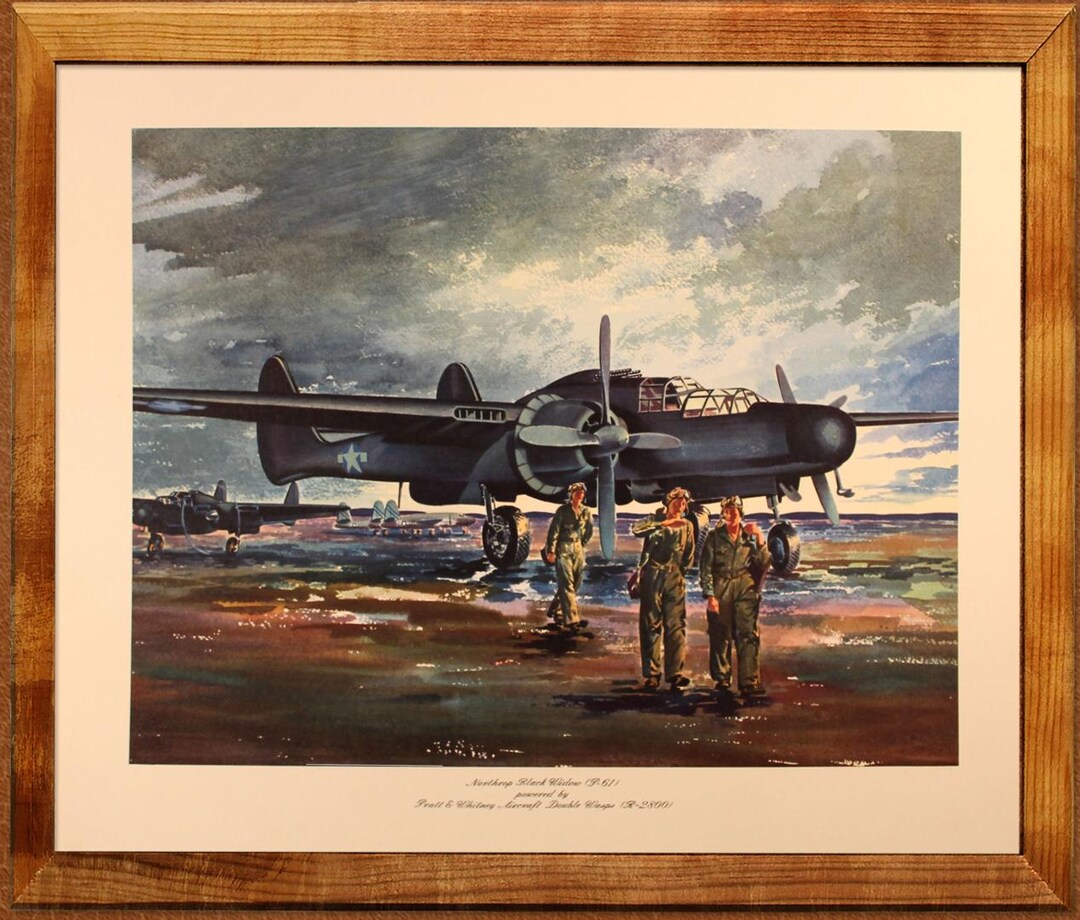 Vintage 1940s Pratt & Whitney (R.G. Smith Artist) Aviation Art Print ...