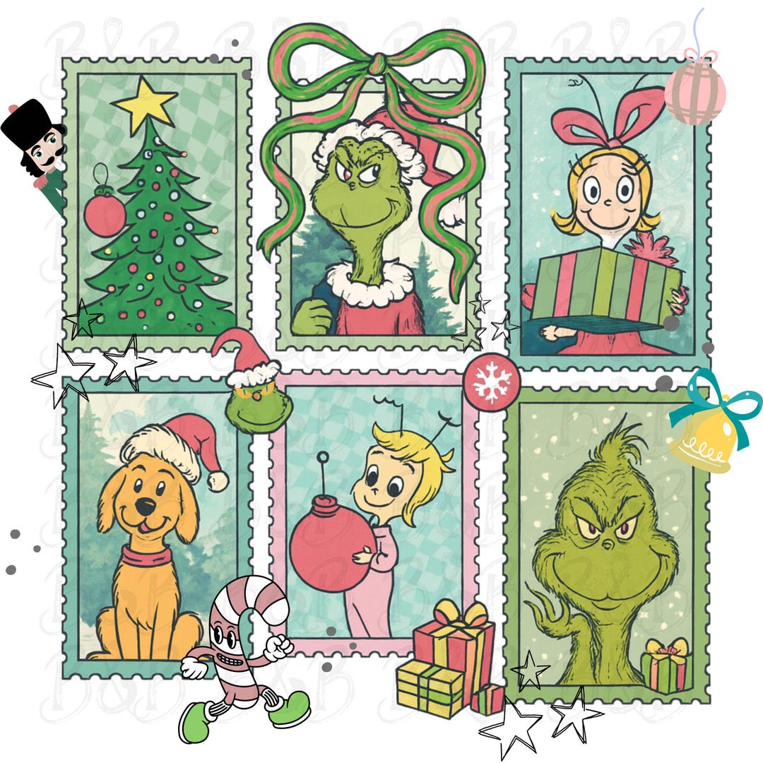 Grinch | Christmas Stamps | SVG | Instant Digital Download - Etsy