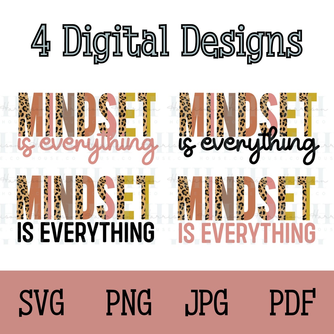 Leopard Print Mindset Svg | Growth Mindset Quote Png | Positive Sayings ...