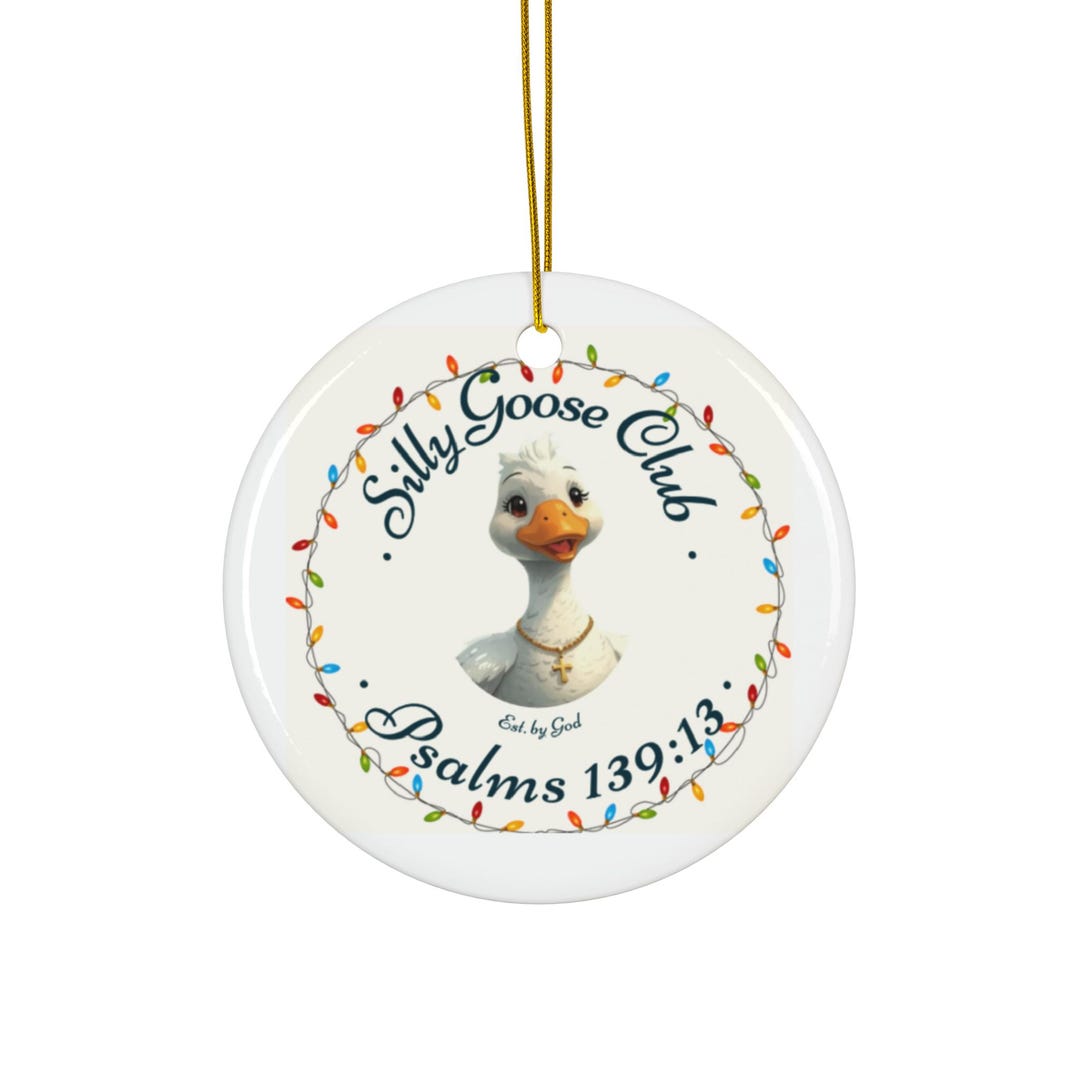Silly Goose Club Ceramic Ornament | Goose Holiday Ornament - Etsy