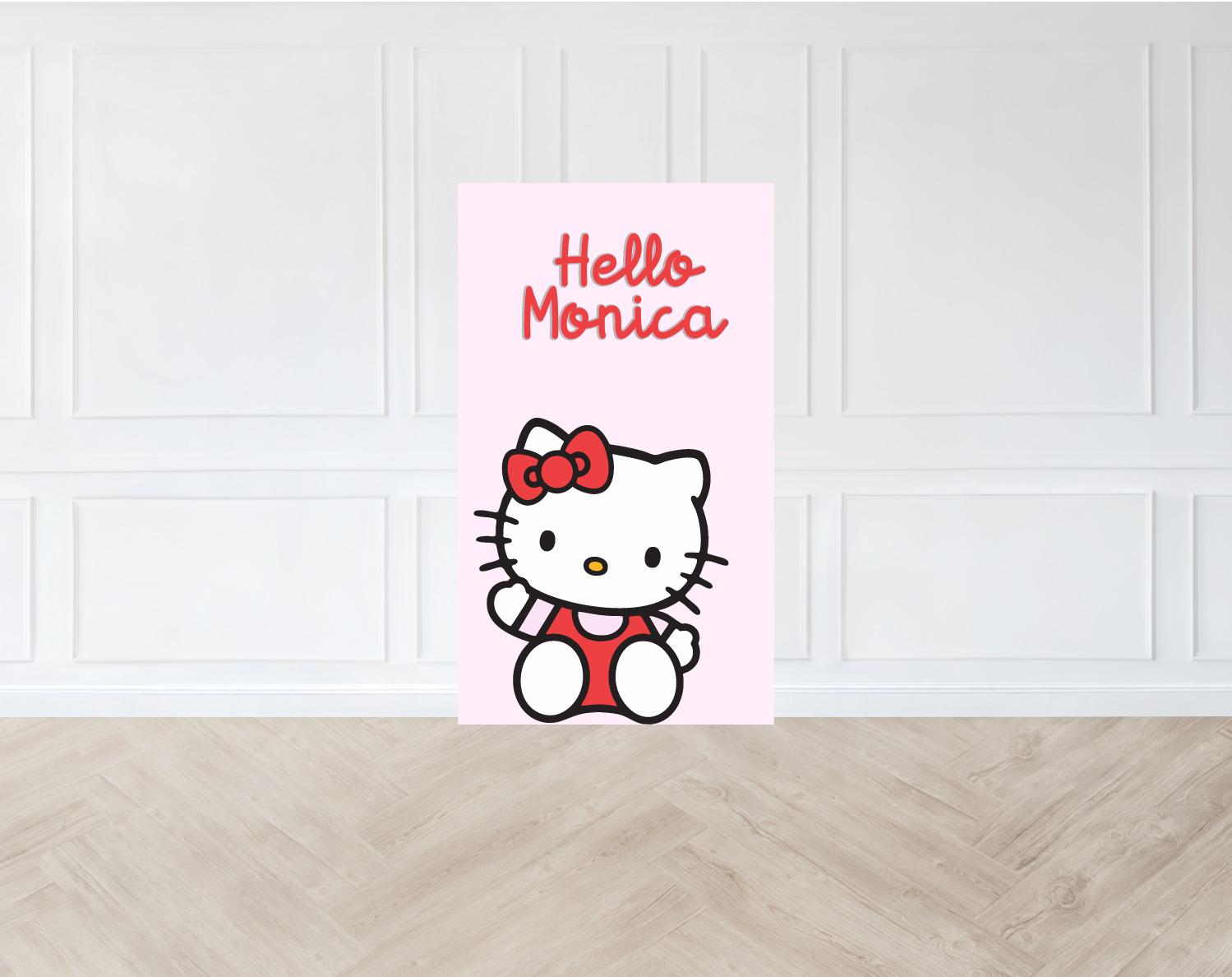Cute Kitty Birthday Backdrop & Prop Set | Arch Panels, Rainbow Accents ...