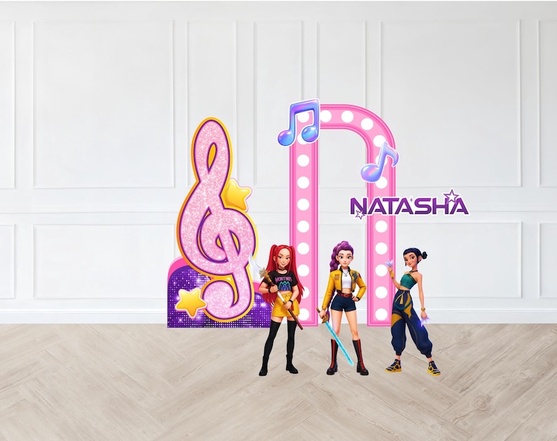 K-pop Pop Star Birthday Backdrop Set | Music Idol Party Decor | Disco ...
