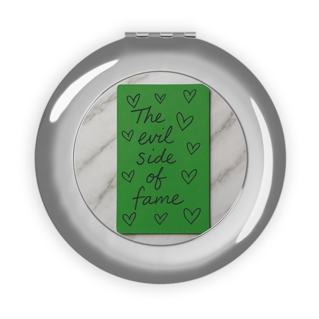 The Evil Side of Fame Compact Travel Mirror | Heart Doodle Pocket ...