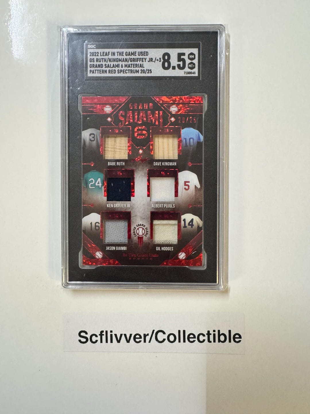 2022 Leaf in the Game Used Sports Grand Salami (6) Red Spectrum Babe ...