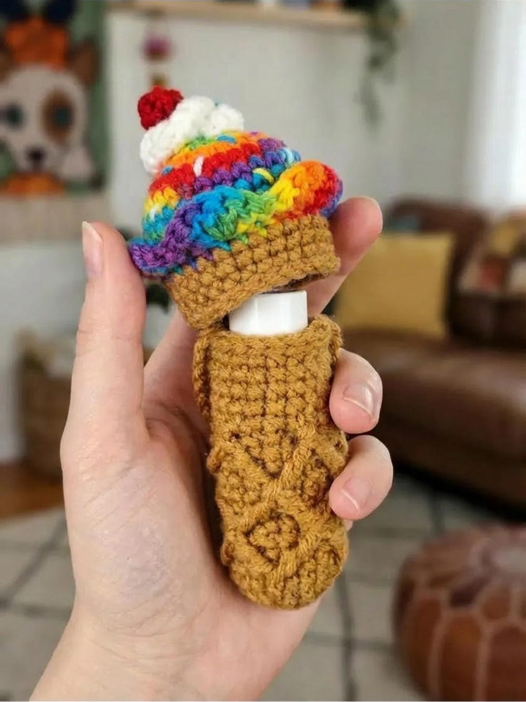 Crochet/ Lip Bam Holder/ Ice Cream/ Key Ring/ Digital Pattern ...