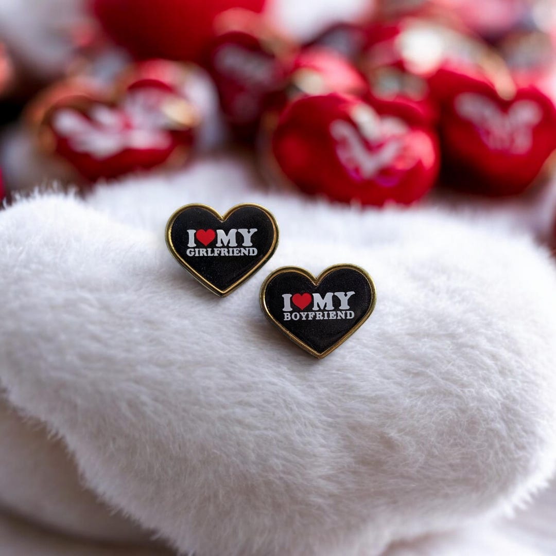 I Love My Girlfriend/boyfriend - Set of 2 Enamel Pins - Etsy