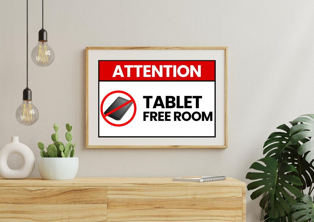 Tablet Free Room Printable Sign | Kids Room Decor (digital Download) - Etsy