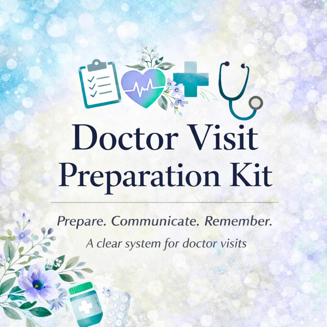 Doctor Visit Preparation Kit, Caregiver Organizer, Symptom Tracker ...