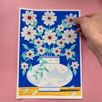 Flowers Screen Print - Etsy