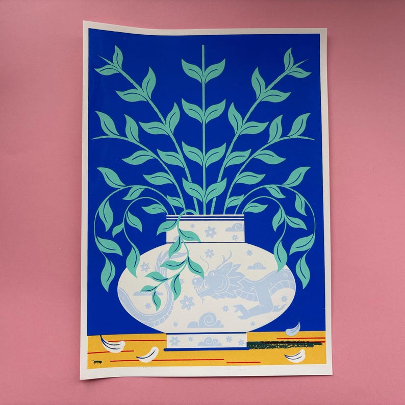 A4 Customisable Flower Screen Print - Etsy