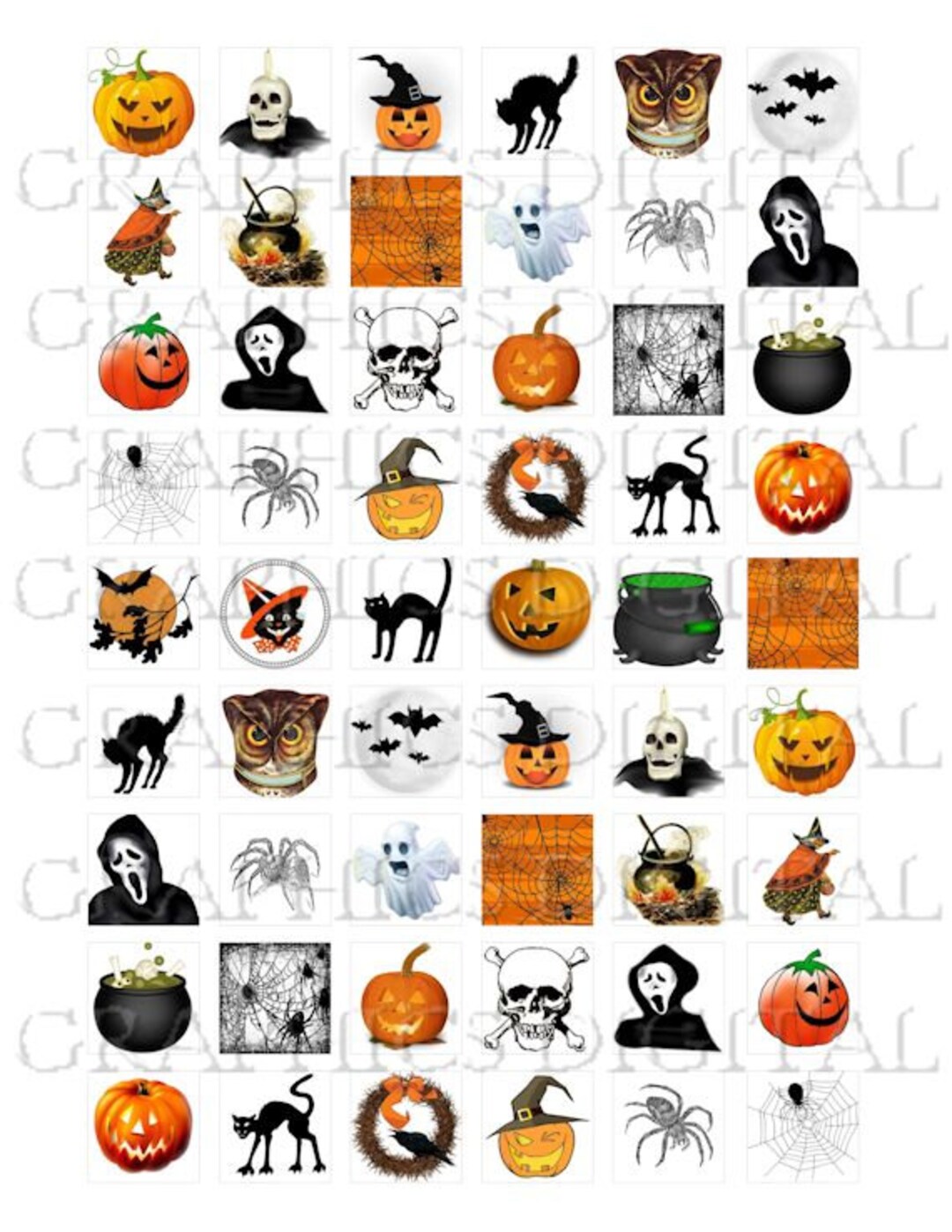 Halloween Pumpkins Digital Collage Sheet Famous Quotes Instant - Etsy