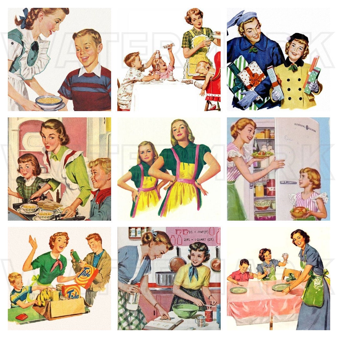 RETRO CHILDREN MOTHER Mom Digital Graphics Download - Etsy