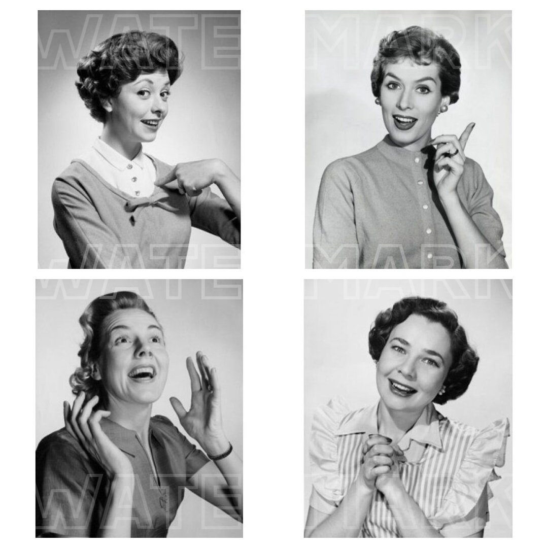 HAPPY WOMAN HOUSEWIFE Homemaker Vintage 1940s 1950s Women Fashion ...