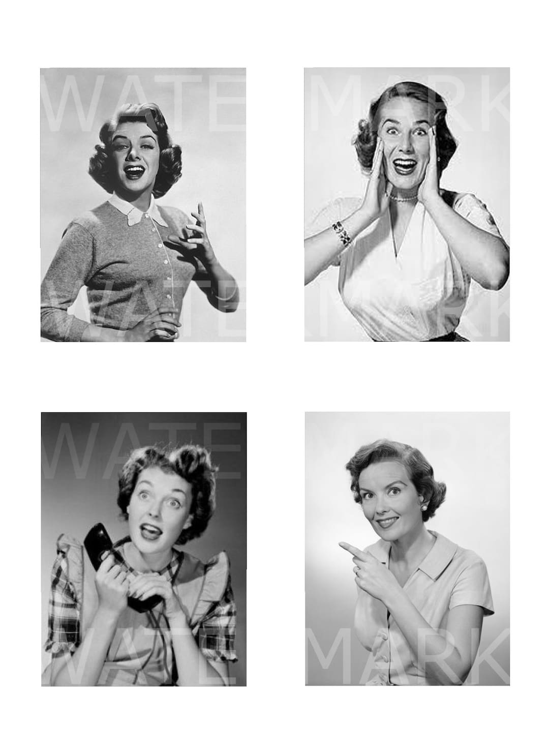 HOUSEWIFE Homemaker Vintage 1940s 1950s Women Fashion Digital Graphics ...