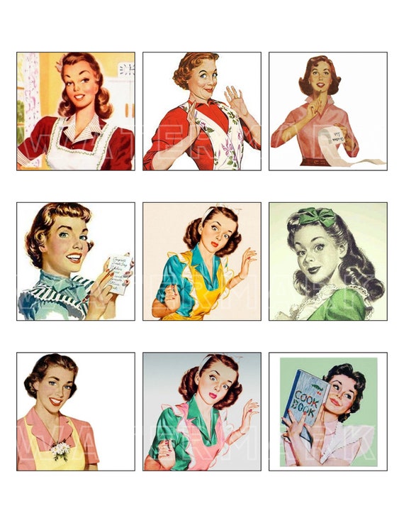 Vintage Illustration 1950s Housewife 17,300+ Housewife Stock
