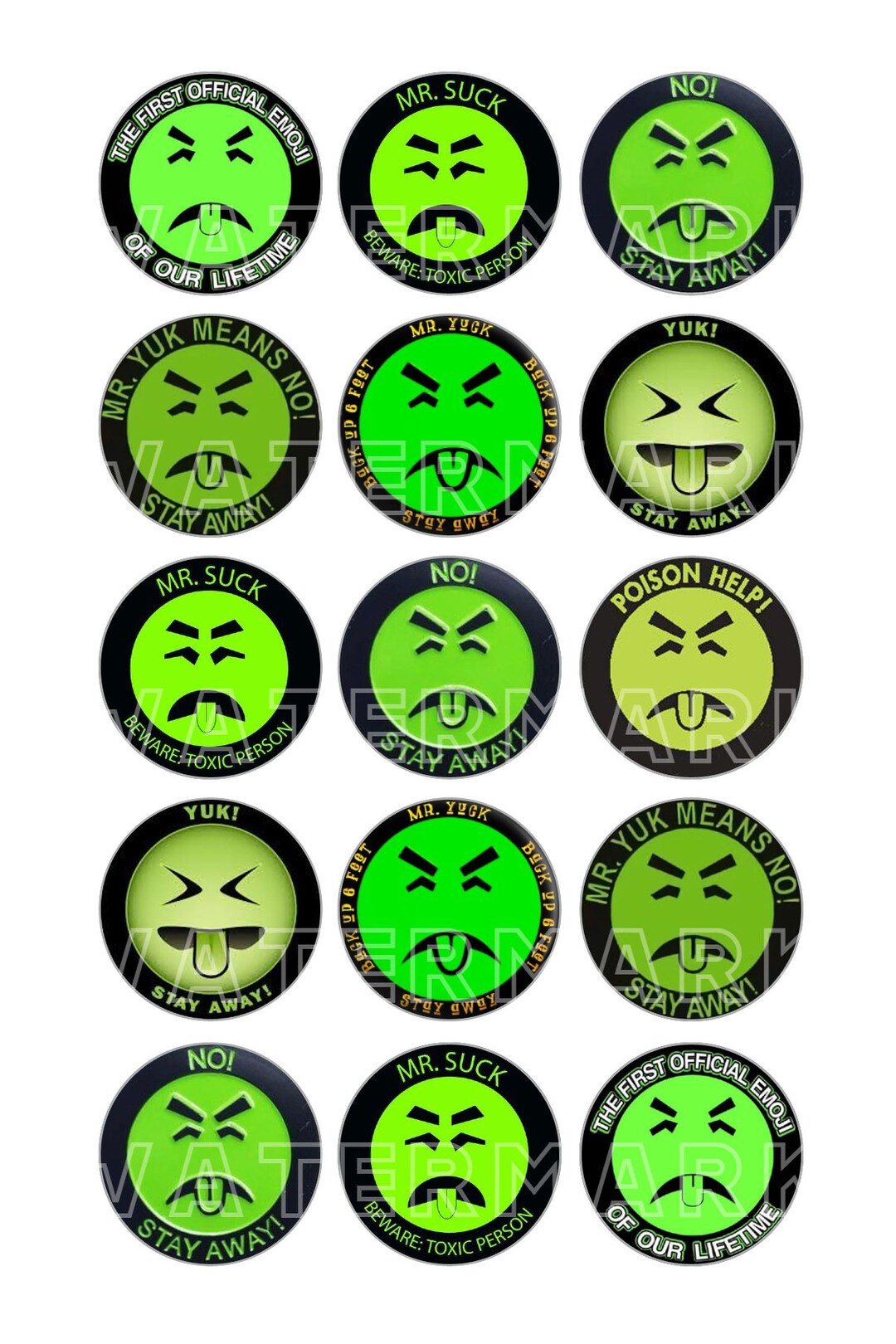 MR YUCK MR Yuk Digital Graphics Download Digital Collage Download 1 ...