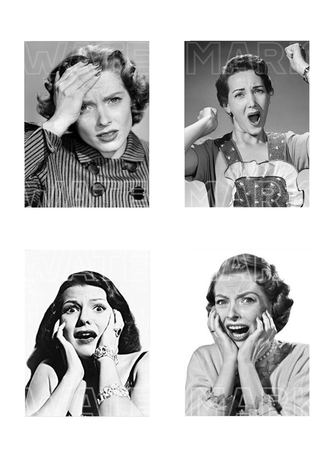 HOUSEWIFE Homemaker Vintage 1940s 1950s Women Fashion Digital Graphics ...