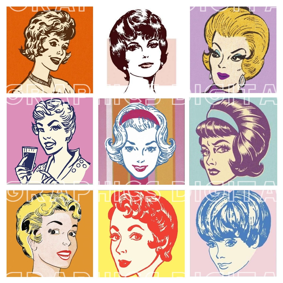 Retro Girl Clipart Image