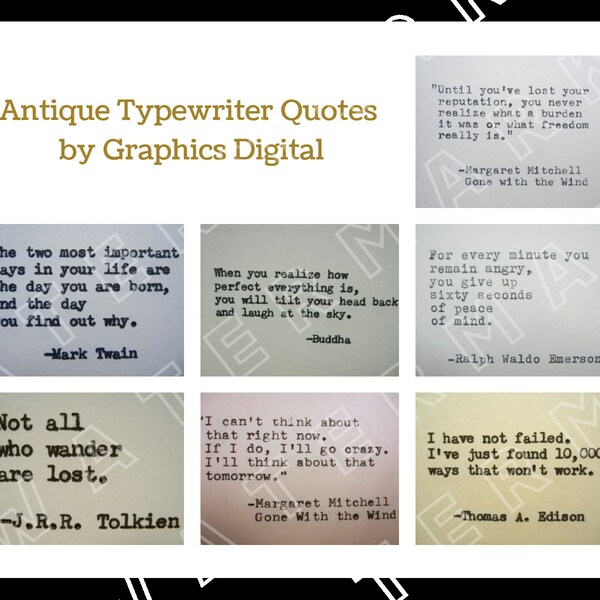 Typewriter Quote - Etsy