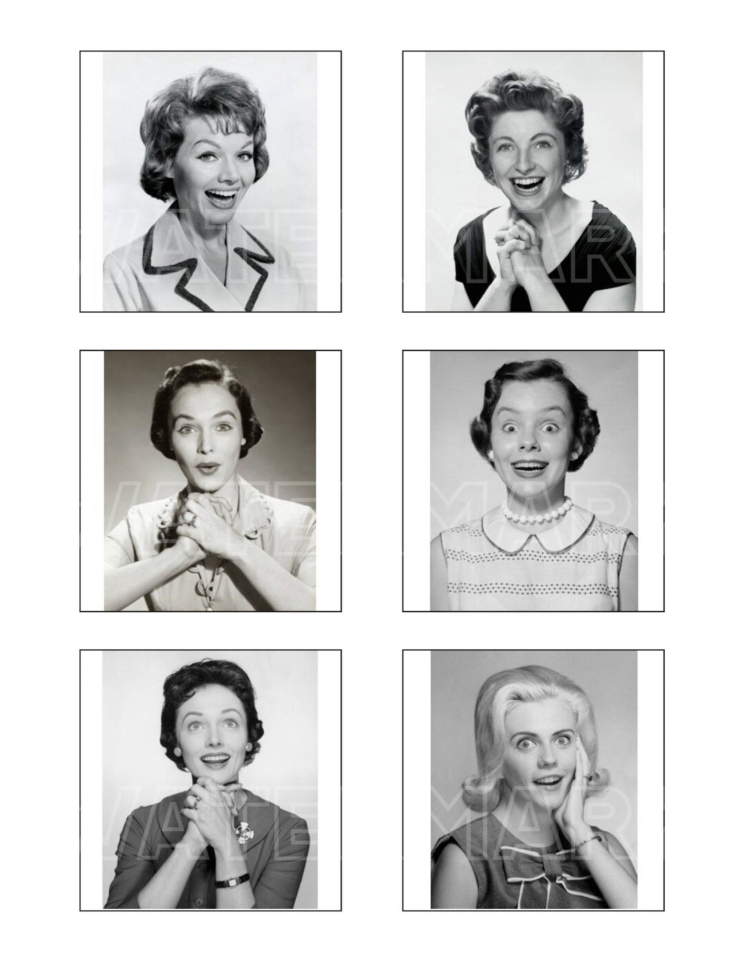 HAPPY WOMAN HOUSEWIFE Homemaker Vintage 1940s 1950s Women Fashion ...